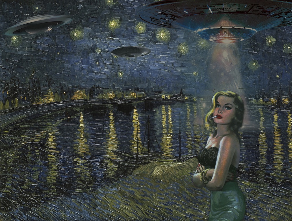 UFOs on a Starry Night Over the Rhone – Doug Heal